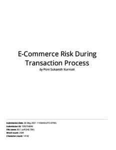 E-Commerce Risk During Transaction Process - Repository